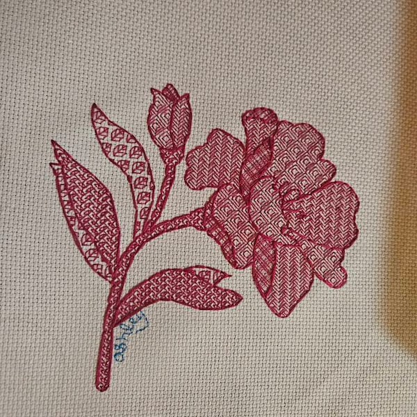 Blackwork Embroidery Pattern - Letter T Embroidery Pattern - Unique ...