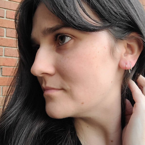 Small Threader Earrings - Gold Filled Earrings, Sterling Silver ...