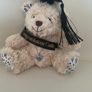 Personalised Graduation Teddy Flower Bouquet, Forever Keepsake, Artificial Flowers ...