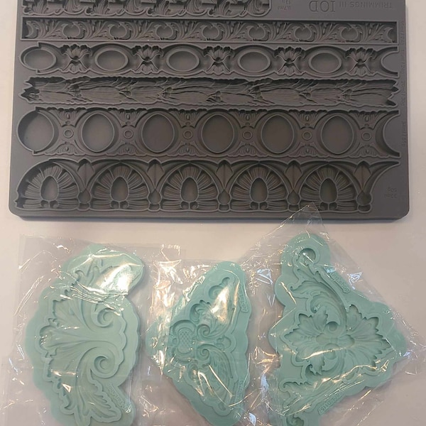 Antique Baroque Swirls Mirror Mold for Cake Decorating, Clay, Resin ...