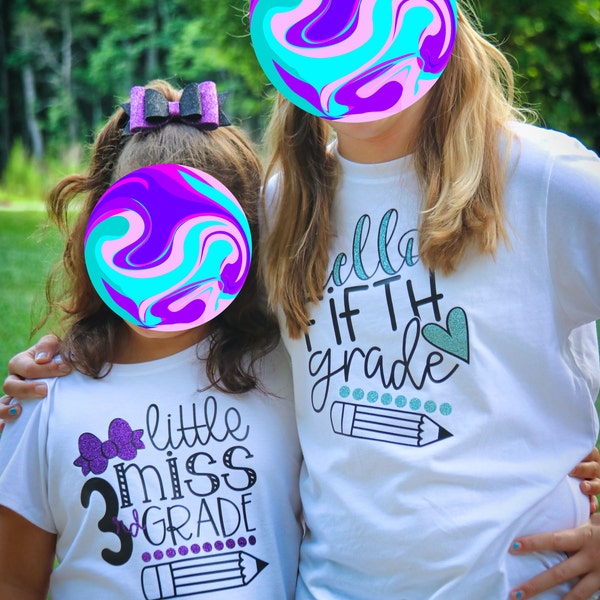 Back to School, Little Miss 3rd Grade SVG, School Cut File, School ...