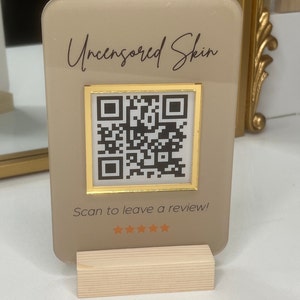 Mini QR Code Social Media Display Sign Facebook Instagram Business Sign ...