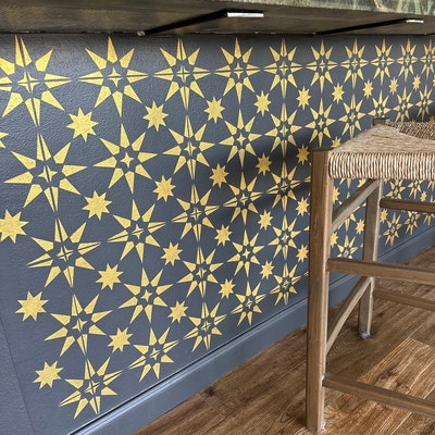 Jewel Tile Stencil Geometric Cement TILE STENCIL for Painting Tiles ...