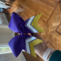 Tigers Cheer Bow Black and White Cheer Bow Glitter Cheer Bow - Etsy