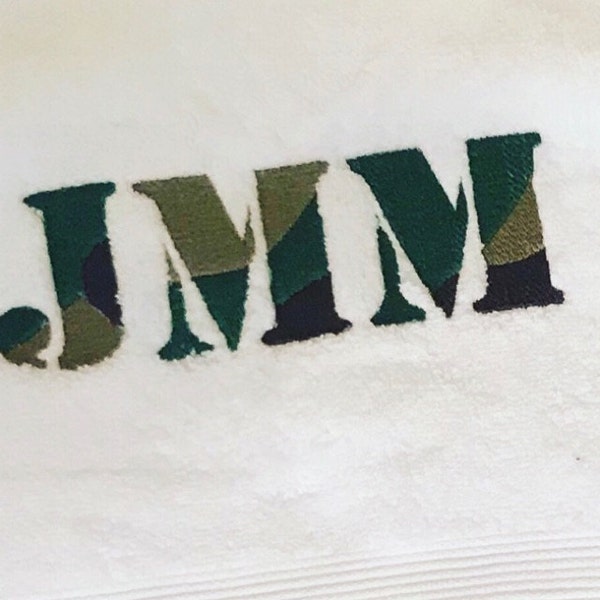 Army Camouflage Embroidery Font Set - 1.5″ 2″ 2.5″ 3″ - 2 Versions ...