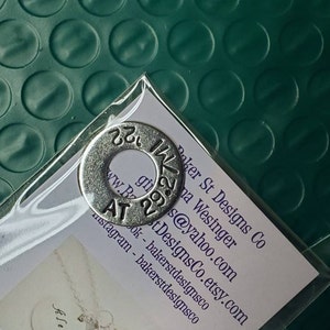 Personalized Hand Stamped Washer, Travel Tokens, Hypoallergenic ...