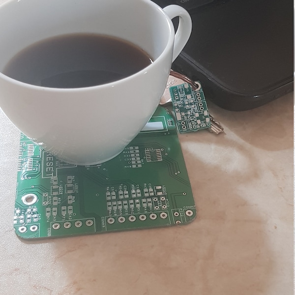 Real Recycled Circuit Board Keyring, PCB Keychain, Upcycled Key Fob ...