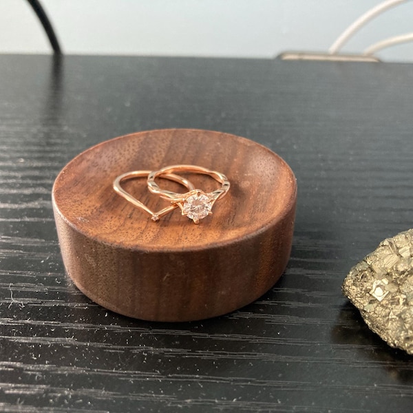 Handmade Wood Ring Dish, Wedding Gift, 5th Anniversary. Small Ring ...