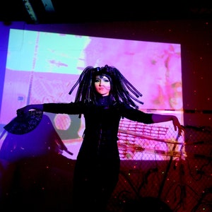 Cyberlox Dread Goth Red Black Redweb Metallic Hair Falls | Etsy