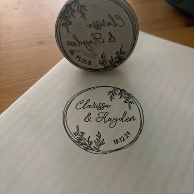 CUSTOM WEDDING STAMP, Wedding Stamp, Personalized Wedding Stamp ...