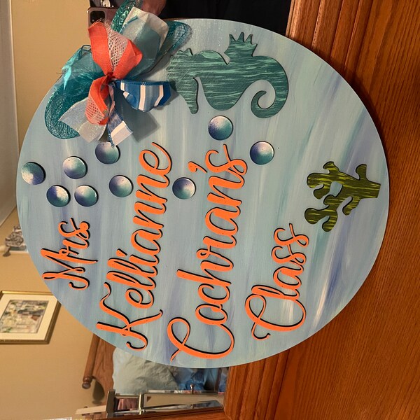 Class, Teacher, Ocean, Sea, Themed, Door Hanger - Etsy