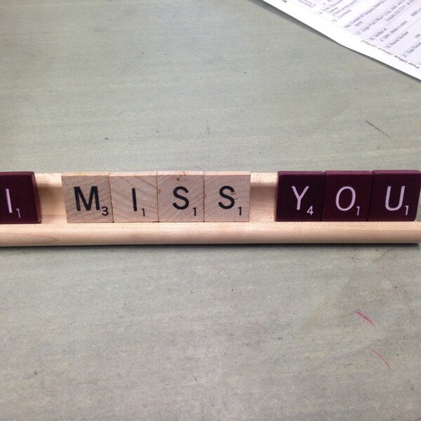 CUSTOM Scrabble Letters Nameplate Placeholder Product Desk Company Sign ...