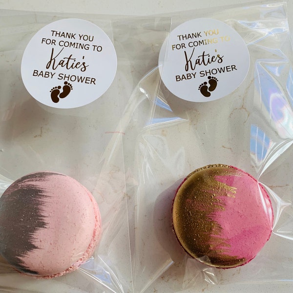 Personalised Thank You Baby Shower Foiled Stickers. Party Bag Stickers ...