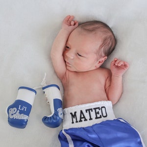 Champion's First Birthday Boxing Set: Personalized Baby Boxing Outfit ...