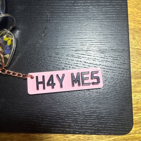 4D NUMBER PLATE KEYRING Lambo /hex Style - Etsy UK