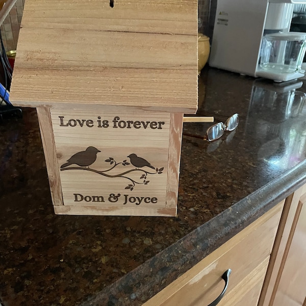 Birdhouse All Cedar Custom Laser Engraved. Build Your Own Options ...