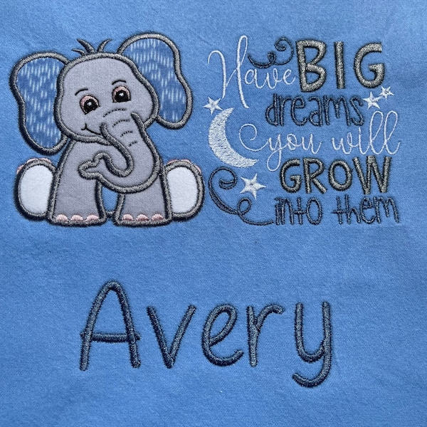 Applique Elephant Machine Embroidery Design Zoo Baby Jungle Boy Girl ...