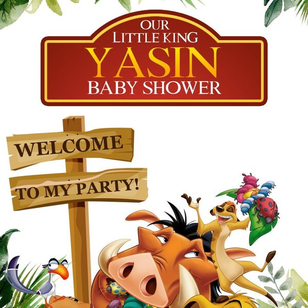 Lion King Welcome Banner, Lion King Welcome Board, Lion King Printable ...
