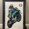 Valentino Rossi Motorcycle Wall Art Painting, VR46 Motorbike Poster ...