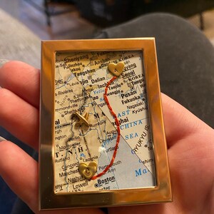 Long Distance Gift Two Maps in One Custom Map Gift Maps in - Etsy