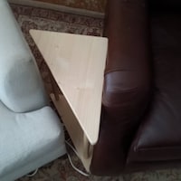 Triangular Side Coffee Table, Corner End Table, Minimalist Sofa Table, Hardwood Couch Table ...