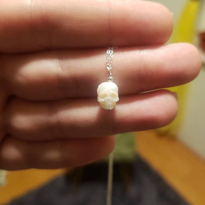 Natural Pearl Necklace Hand-carved Pearl Skull - Etsy