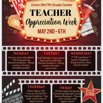 EDITABLE Teacher Appreciation Week Itinerary Poster, Digital File ...