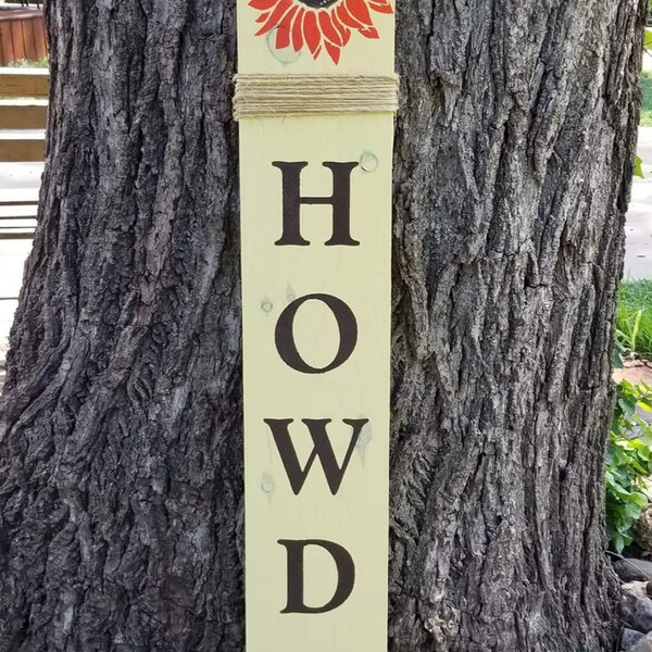 HOWDY STENCIL Vertical State for Painting Wood Signs Tall Large Porch ...