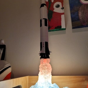 Apollo 11 Saturn V Rocket Lamp - Etsy