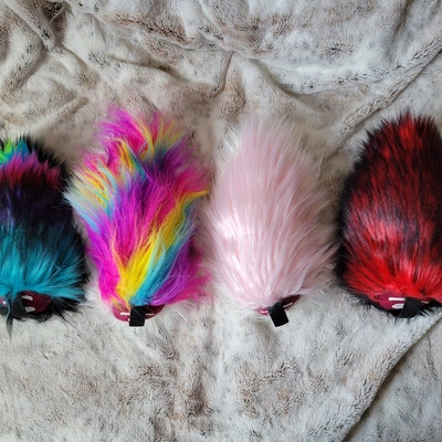 Rainbow Flame Ears Cosplay Furry Ears - Etsy