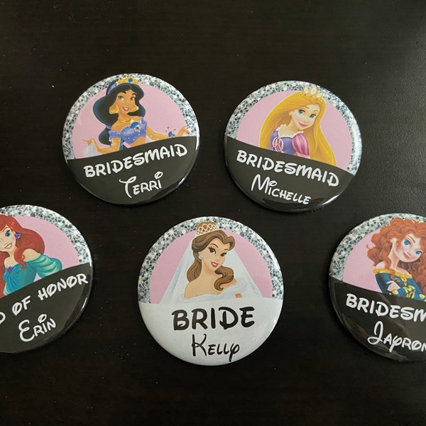 Disney Bachelorette Party Buttons-disney Bachelorette Party Pins-disney ...