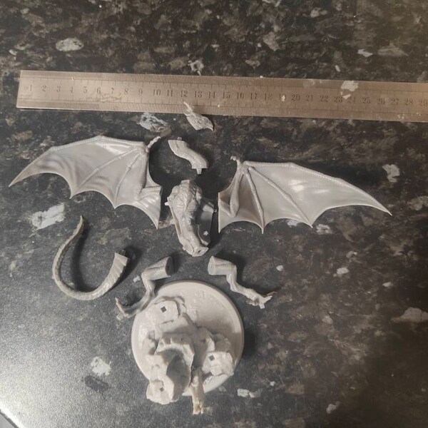 White Dragon 3d Printed Miniature for Tabletop Rpgs|dungeon and Dragons ...