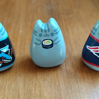 Pusheen the Cat Gray Wedding Cake Topper Couple Figure Custom Order - Etsy