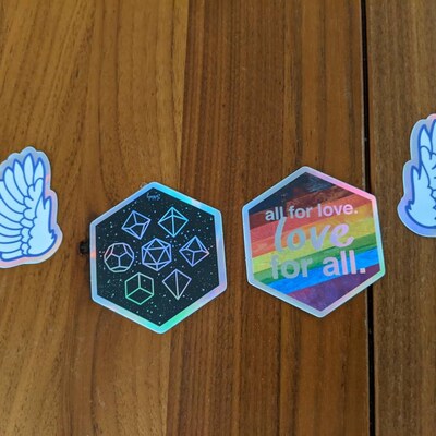 Angel Wings Holographic Sticker Set - Etsy