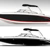Full Color Boat Line Art - Custom Boat Line Drawing - Vector File ...