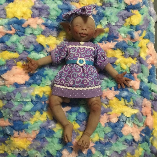 18 Inch Doll Long Doll Dress Blue Storybook Theme Fabric With Headband ...