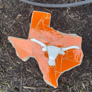 University of Texas Longhorn Stepping Stone With Mosaic Top - Etsy