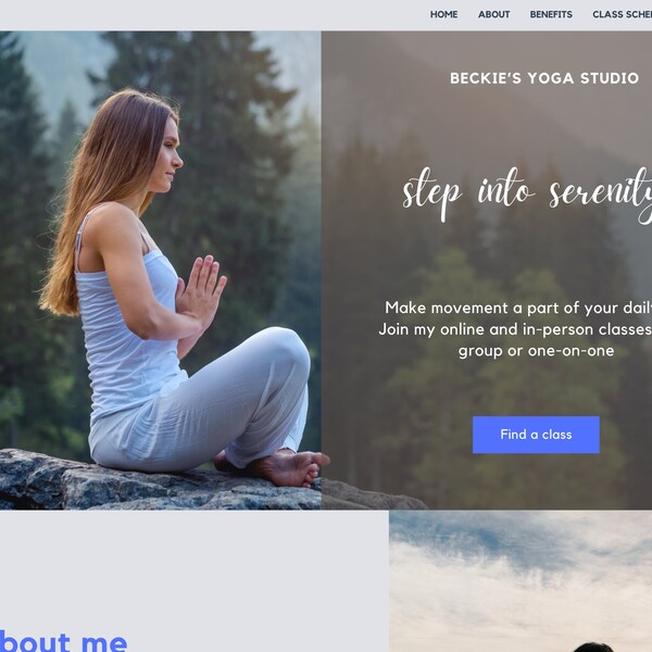 Canva Website Template: Tennis Coach; One-page Simple, Modern and Clean Website for Your ...