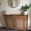 Bespoke Extra Large Oak Veneer Radiator Cover With Vertical Slats - Etsy UK