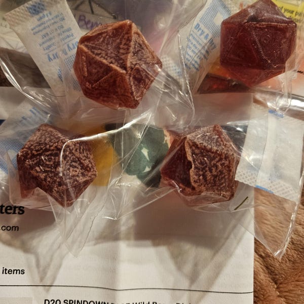 Wild Strawberry Candy Dice Play Set, Kohakutou Gummies, Dungeons and ...