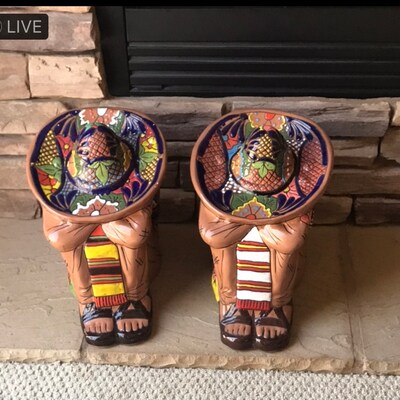 Donkey Ceramic Talavera Mexican Burrito Pottery Decor Mexican Folk Art ...