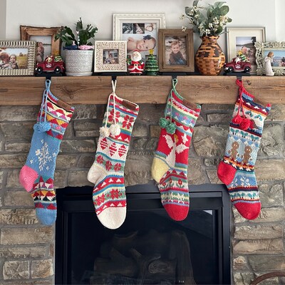 Personalized Traditional Christmas Stocking Hand Knit - Etsy