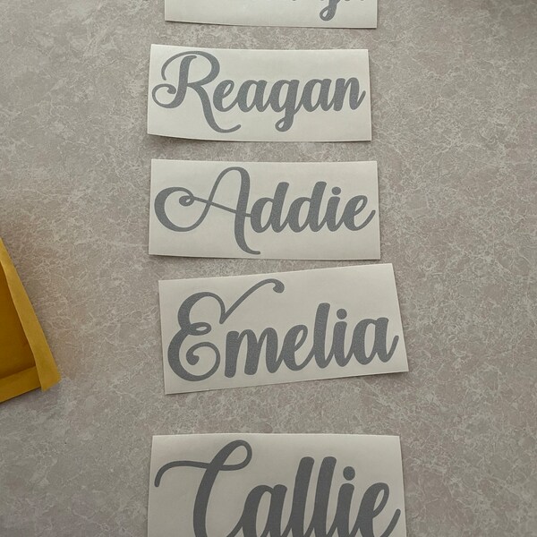 Name Decal Used for Labeling Any Hard, Smooth Surface Such as Cups ...