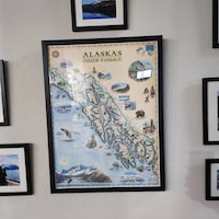 Banff National Park Hand-drawn Map Poster Authentic 18x24 Vintage-style ...