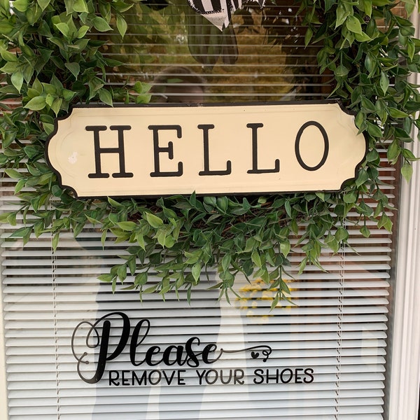 Please Remove Your Shoes Vinyl Decal -remove Your Shoes Vinyl Sticker ...