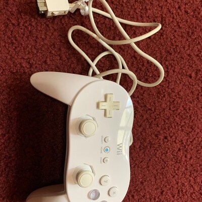 Authentic Original Nintendo Wii Classic Pro Remote Controller White 100 ...