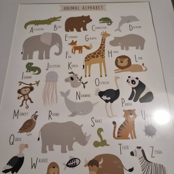 Animal Alphabet Print - Safari Alphabet Poster - Safari Nursery Decor ...