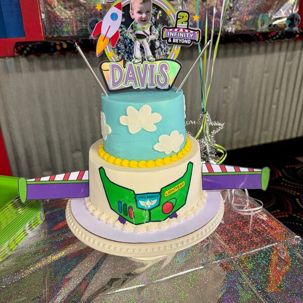 Buzz Cake Topper, Buzz Light Year Cake Topper, Two Infinity and Beyond ...