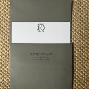 Personalized Classic Stationery Monogram Stationary Initial Monogram ...