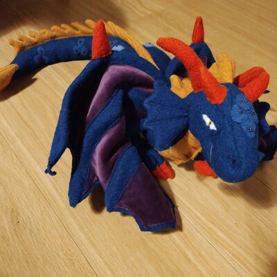 PDF PATTERN Poseable Small Shoulder Dragon 12 Inches Tall - Etsy